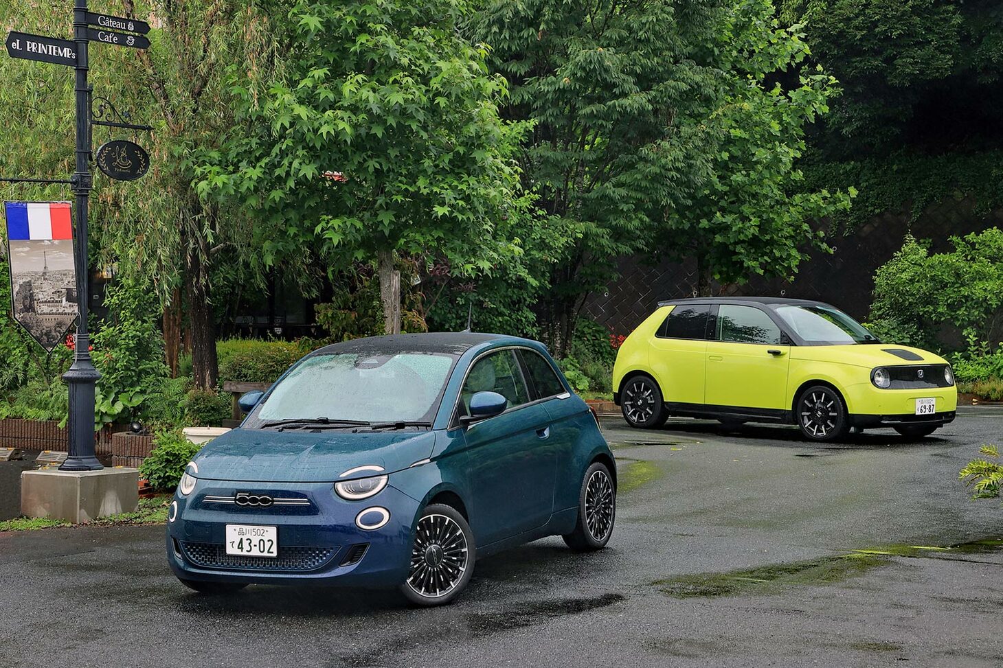 フィアット500eアイコン（FWD）／ホンダeアドバンス（RWD）（後編）【試乗記】 未来はきっとバラ色だ - webCG